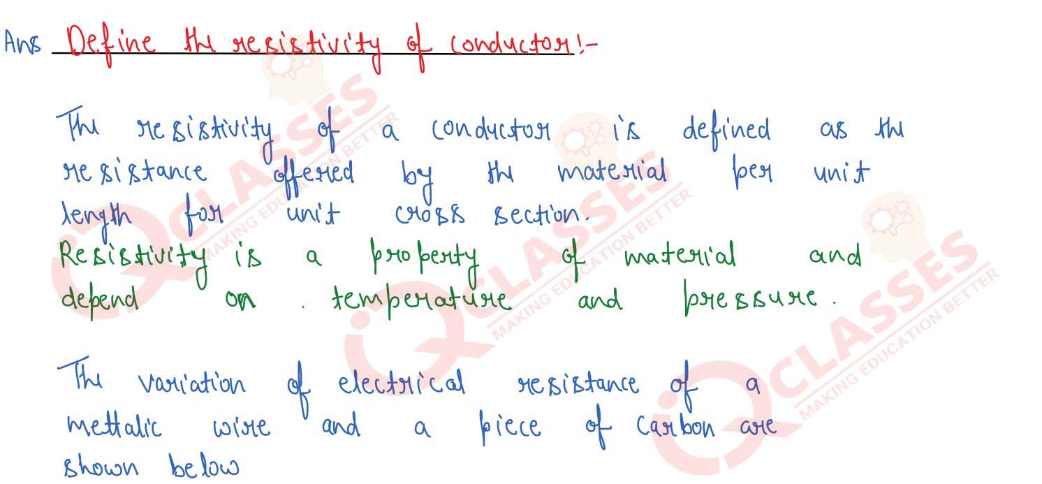 Class12 ISC Physics Chapter Electric Resistance