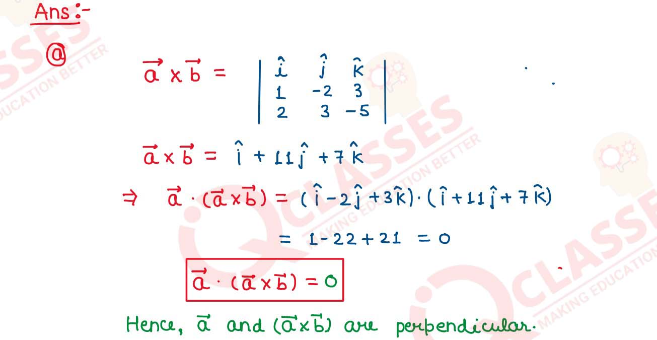Class12 Isc Board Questions Maths Chapter Vectors 7618